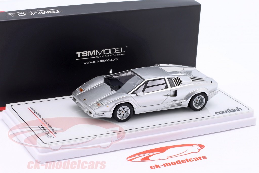 True Scale 1:43 Lamborghini Countach 25th Anniversary silver grey ...