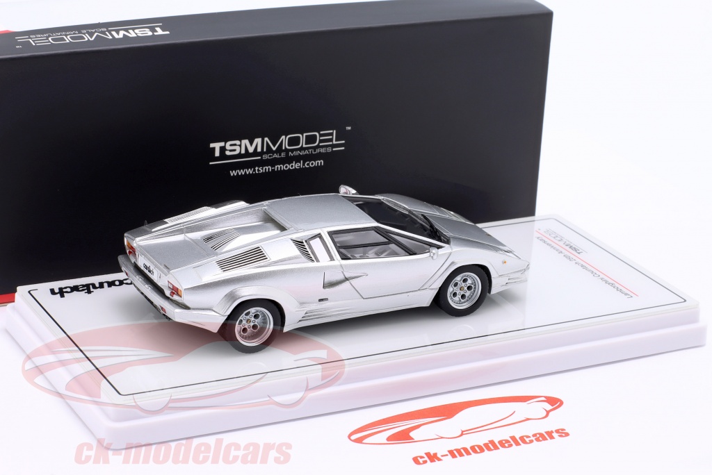 True Scale 1:43 Lamborghini Countach 25th Anniversary silver grey ...