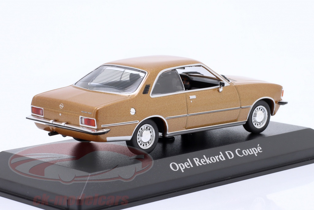 Minichamps 1:43 Opel Rekord D Coupe year 1975 gold metallic 940044020 ...