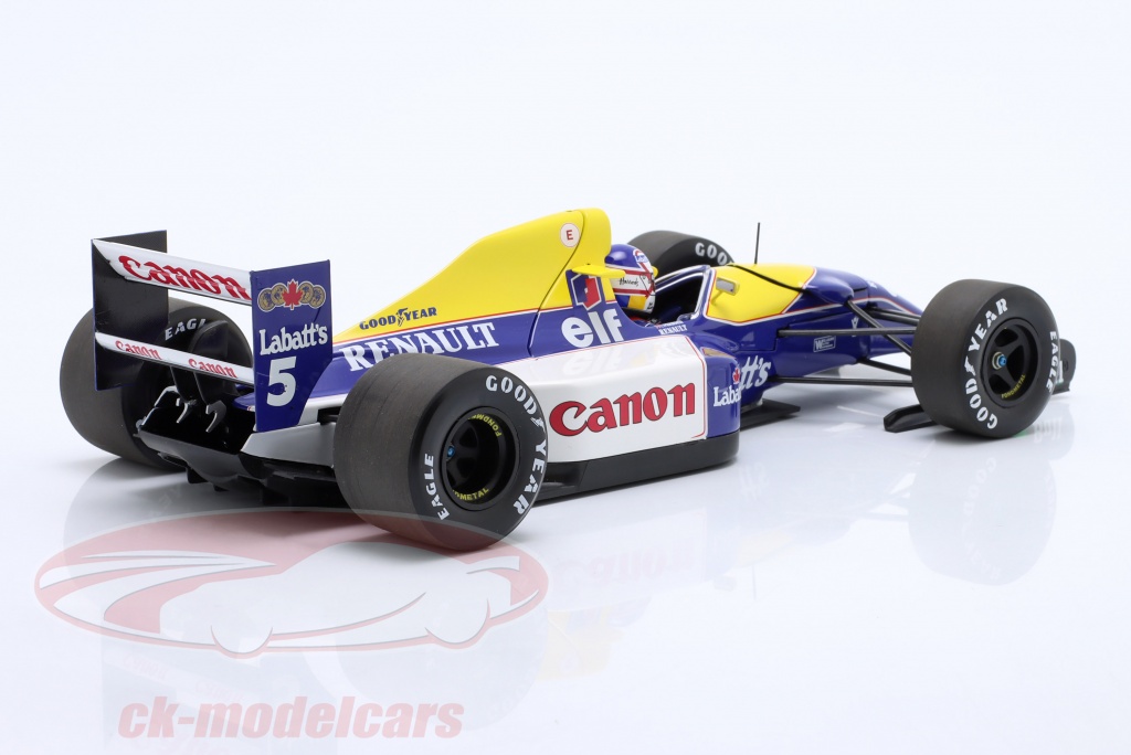 Minichamps 1:18 Nigel Mansell Williams FW14B #5 公式 1 世界冠军 1992 ...