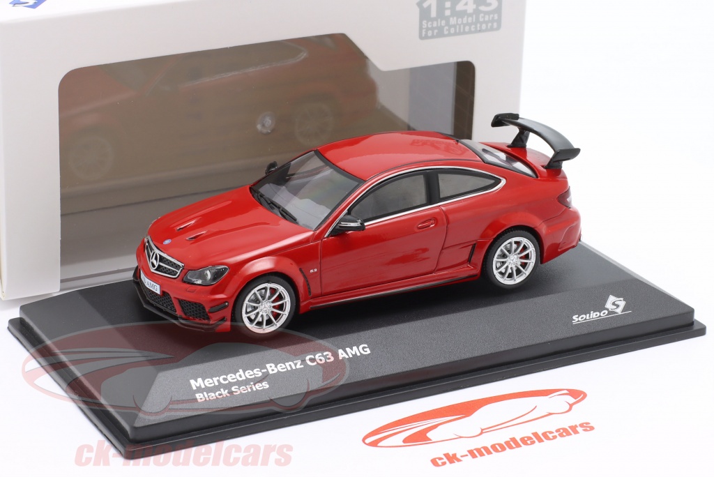 Solido 1:43 Mercedes-Benz AMG C63 Coupe Black Series Baujahr 2012 rot ...