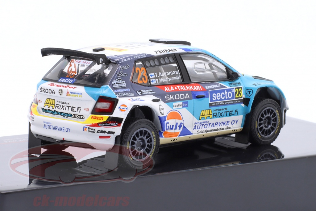 Ixo 1:43 Skoda Fabia Rally 2 Evo #23 rally Finlandia 2022 Asunmaa, Mannisenmäki RAM867LQ.22 ...