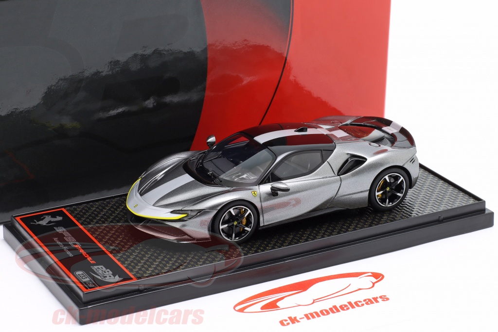 BBR Models 1:43 Ferrari SF90 Stradale Assetto Fiorano 2020 silver grey ...