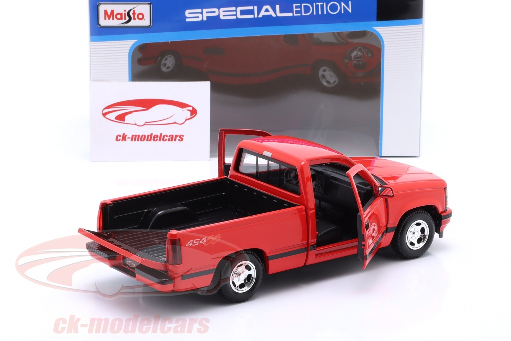 Maisto 1:24 Chevrolet 454 SS Pick-Up Année de construction 1993 rouge ...