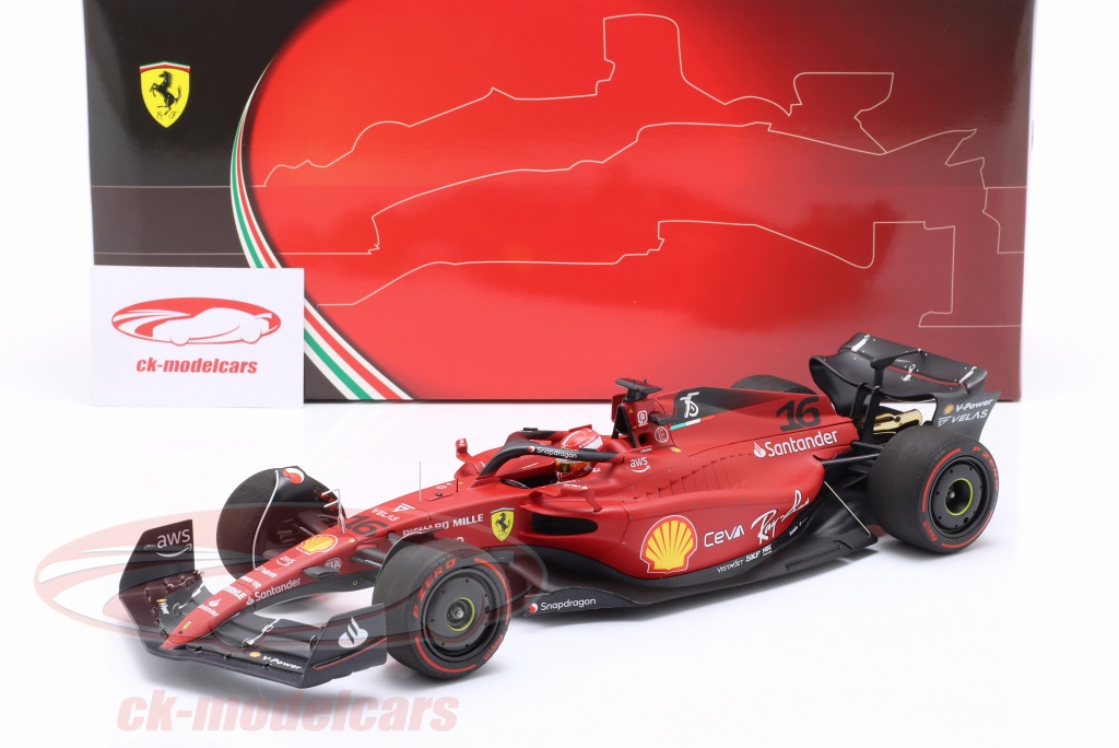 BBR Models 1:18 Charles Leclerc Ferrari F1-75 #16 优胜者 巴林 GP 公式 1 2022 ...