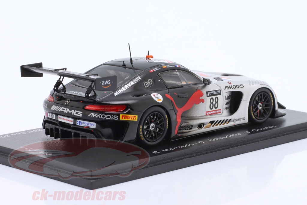 Spark 1:43 Mercedes-Benz AMG GT3 #88 gagnant 24h spa 2022 Team AKKodis ASP SB500 modèle voiture ...