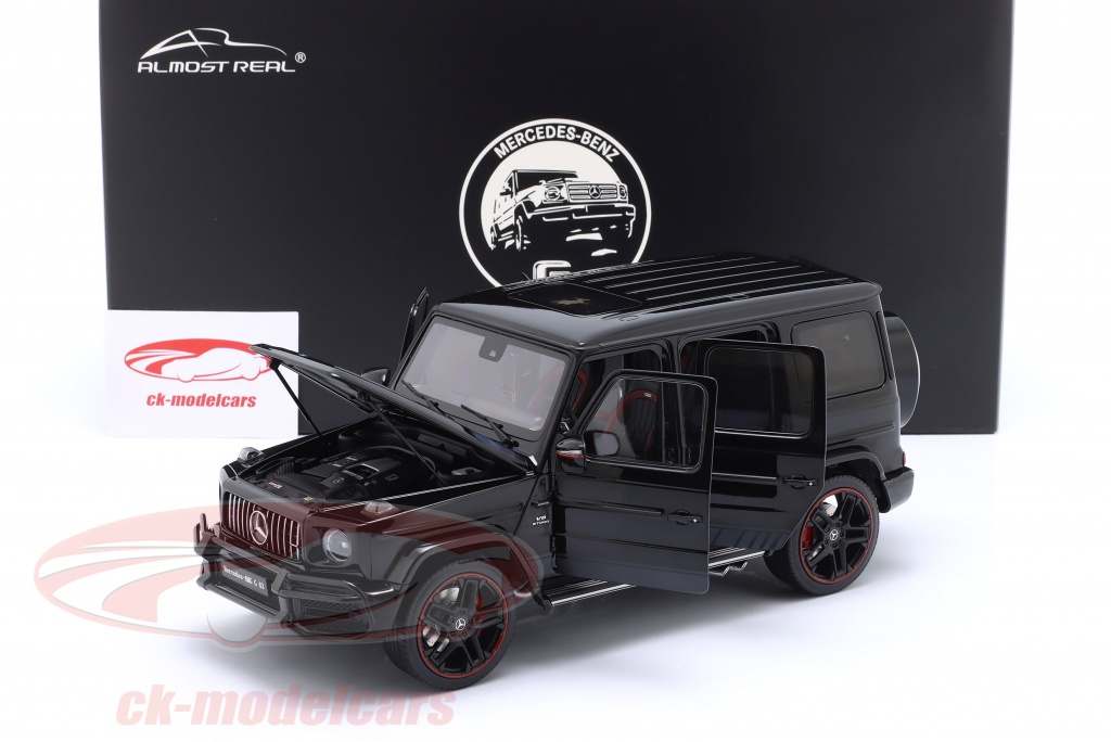 Almost Real 1:18 Mercedes-Benz G63 AMG (W463) 建設年 2019 黒曜石 黒 ALM820802 モデル 車 ALM820802 6970342043710