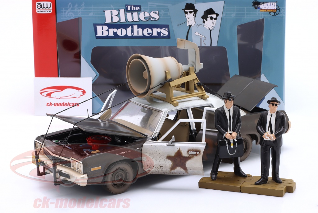 AutoWorld 1:18 Dodge Monaco 1974 Film Blues Brothers (1980) med tegn ...