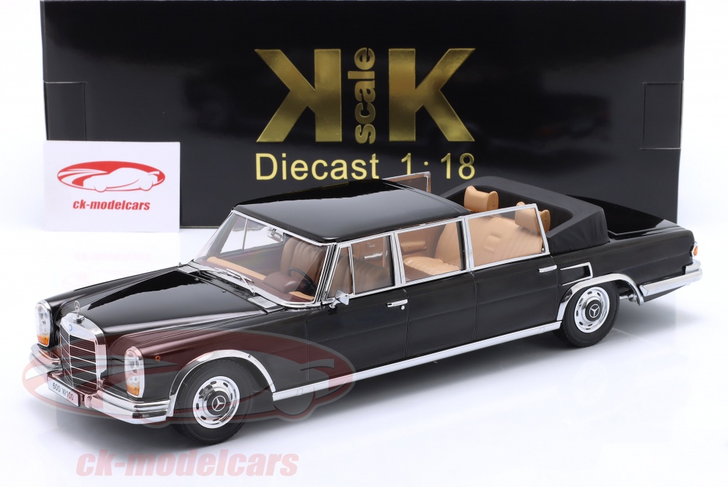 KK-Scale 1:18 Mercedes-Benz 600 LWB (W100) Landaulet year 1964 black ...
