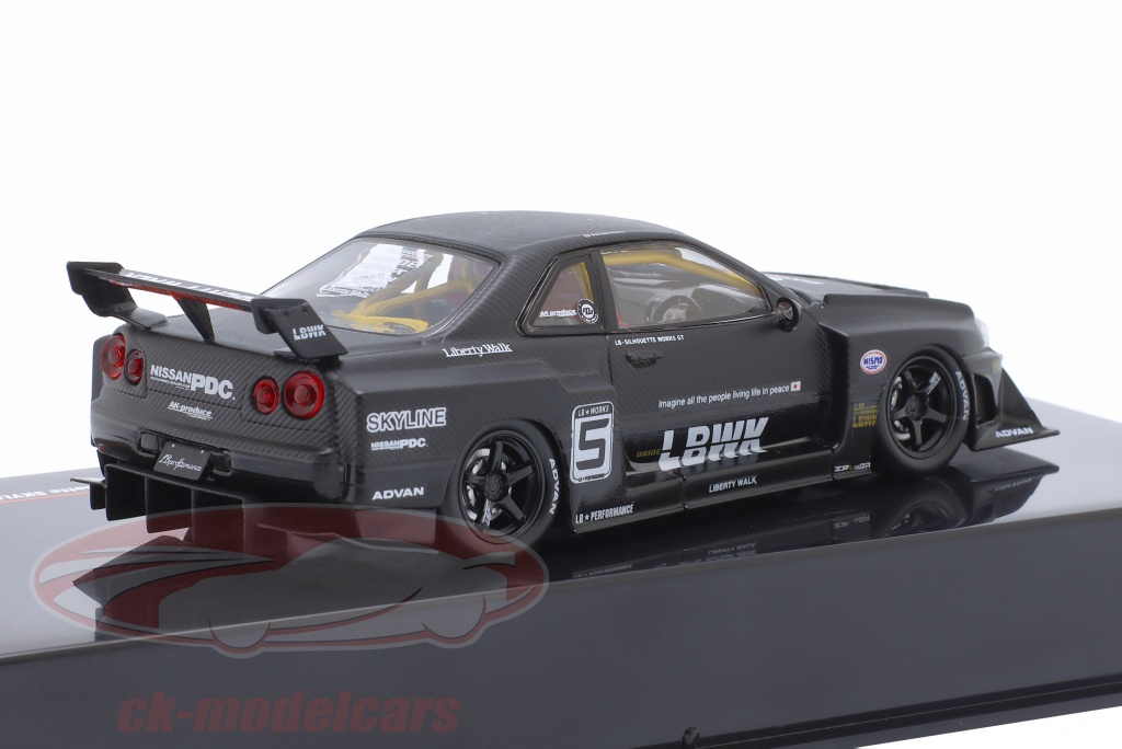 Ixo 1:43 LB-Works LB-ER34 Nissan Super Silhouette Skyline #5 tapis noir ...