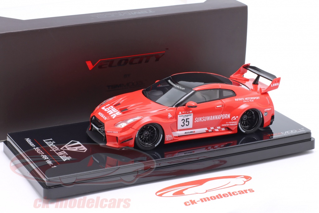 True Scale 1:43 LB-Silhouette Works GT Nissan 35GT-RR Ver.1 #35 rood ...