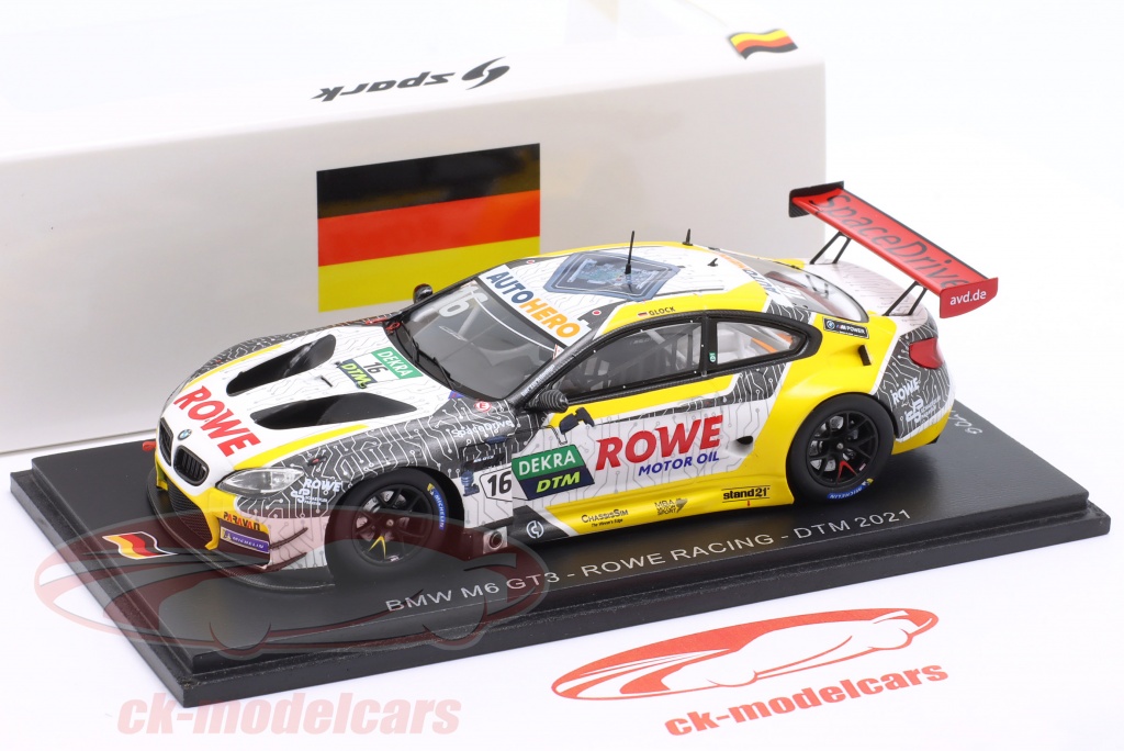Spark 1:43 BMW M6 GT3 #16 DTM 2021 Timo Glock Rowe Racing SG797 model ...