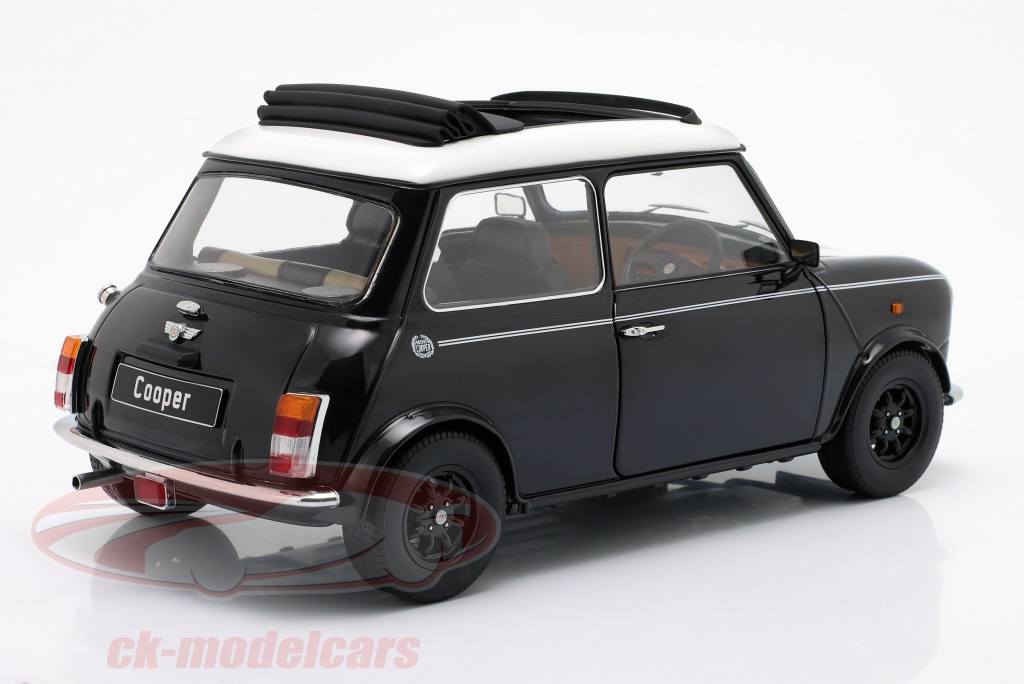 KK-Scale 1:12 Mini Cooper と サンルーフ 黒 メタリック / 白 RHD KKDC120072R モデル 車 ...