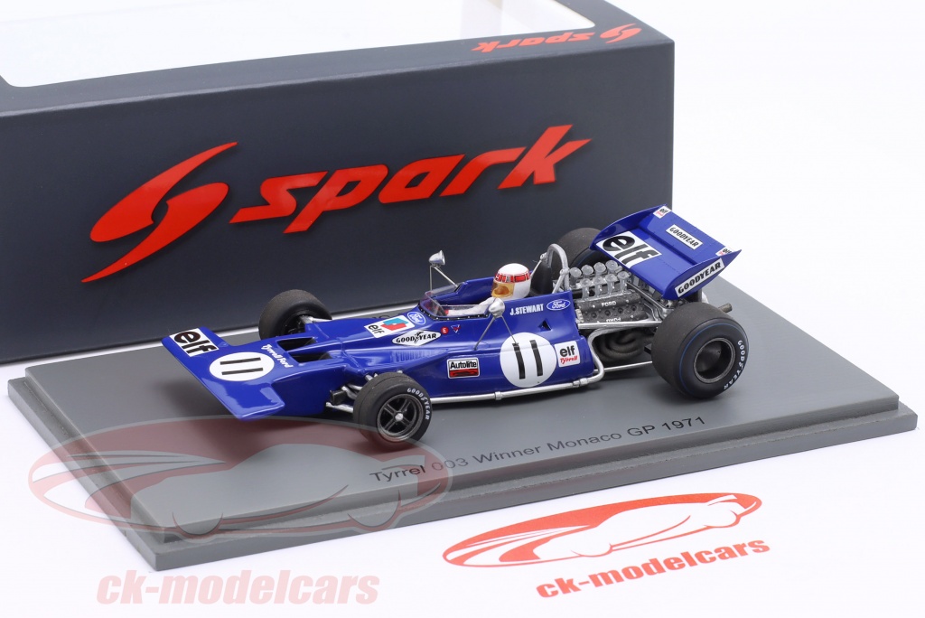 Spark 1:43 J. Stewart Tyrrell 003 #11 vinder Monaco GP formel 1 ...