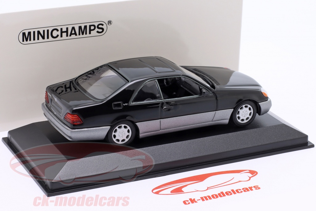 Minichamps 1:43 Mercedes-Benz 600 SEC (C140) Baujahr 1992 schwarz ...