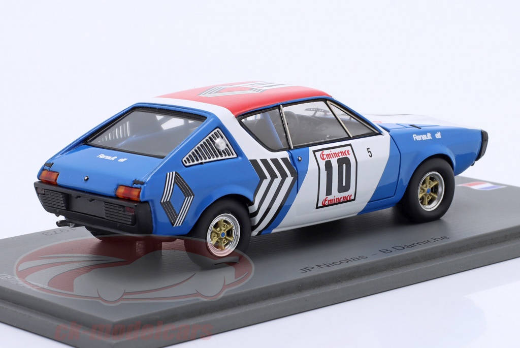 Spark 1:43 Renault 17 Gordini #10 3rd Ronde Cevenole 1973 J-P. Nicolas ...