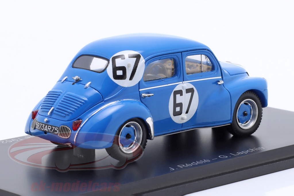 Spark 1:43 Renault 4CV 1063 #67 24h LeMans 1952 Redele, Lapchin S5222 ...