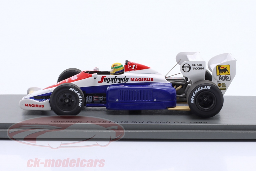 Spark 1:43 Ayrton Senna Toleman TG184 #19 3e Brits GP 1984 S2781 model ...