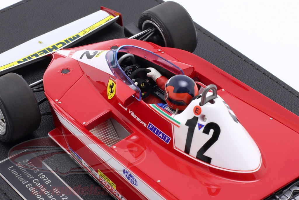 GP Replicas 1:18 G. Villeneuve Ferrari 312T3 #12 vinder canadisk GP ...