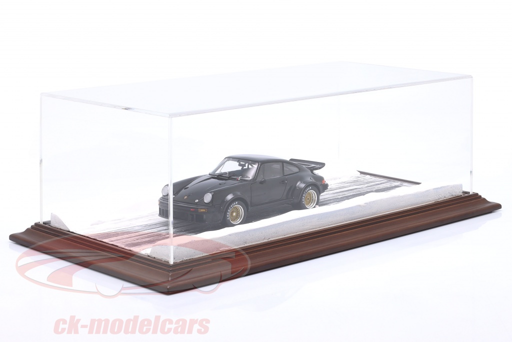 High quality Acrylic Showcase with Diorama base plate Snow Road 1:43 ...