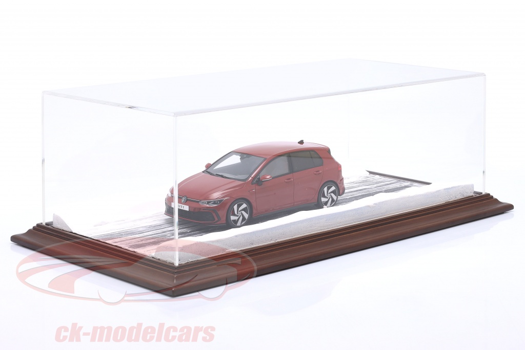 High quality Acrylic Showcase with Diorama base plate Snow Road 1:43 ...