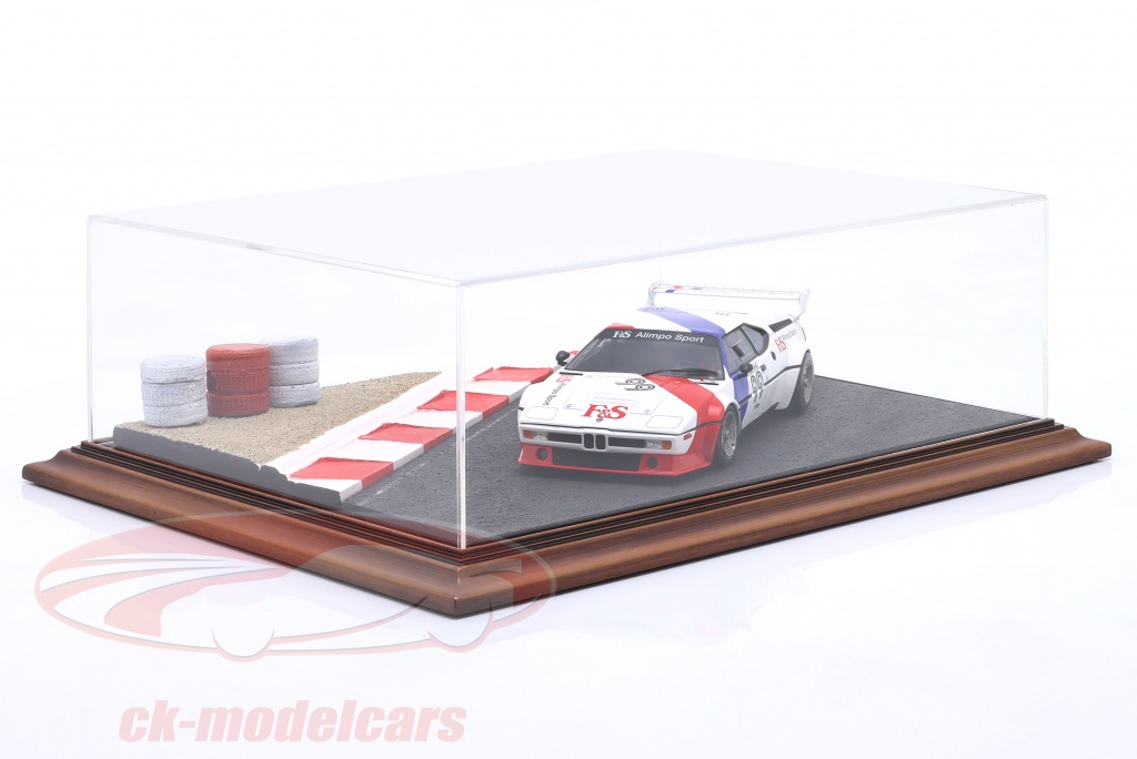 High quality Acrylic Showcase with Diorama base plate Circuit 1:24 / 1: ...