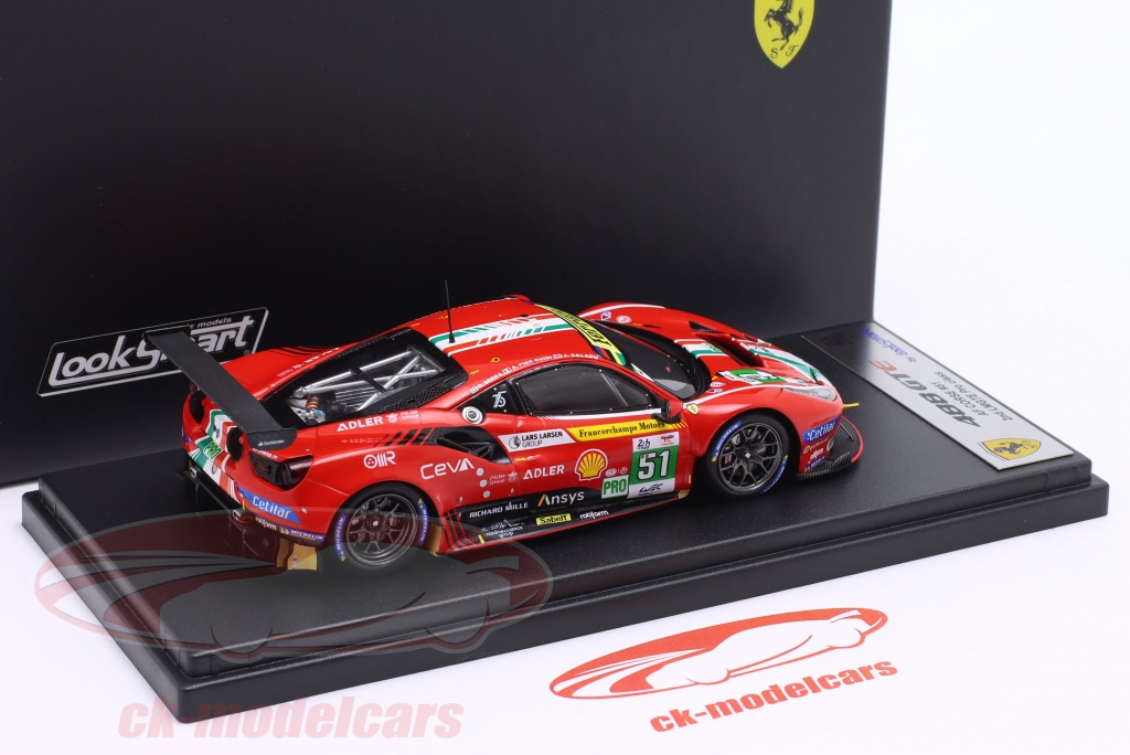 LookSmart 1:43 Ferrari 488 GTE Evo #51 第二名 LMGTE Pro 24h LeMans 2022 AF Corse LSLM139 模型 汽车 ...