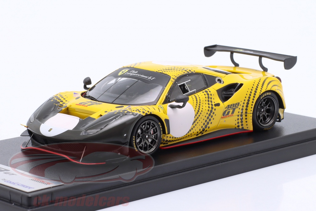 LookSmart 1:43 Ferrari 488 GT Modificata 2020 geel / donker grijs ...