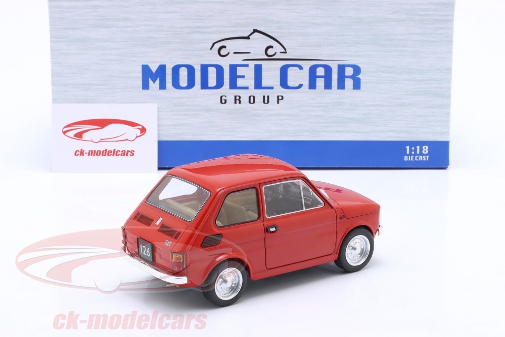 ModelCarGroup 1:18 Fiat 126 year 1972 red MCG18323 model car MCG18323 ...