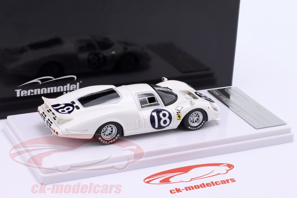 Tecnomodel 1:43 Ferrari 365 P2 White Elephant #18 24h LeMans 1966 ...