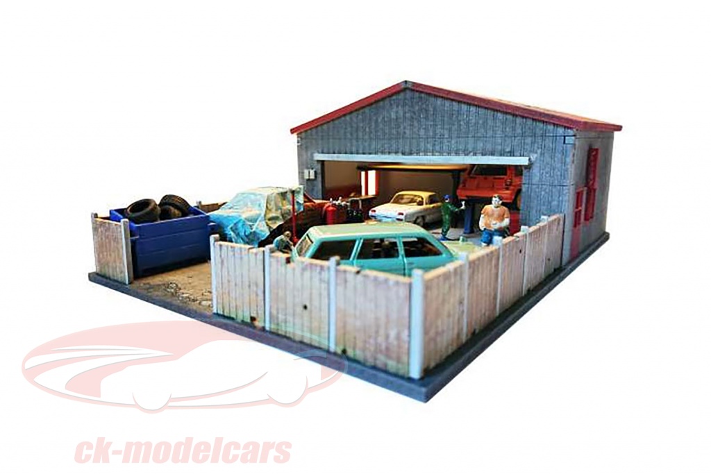 Sjo-Cal 1:64 officine box auto diorama Sjo64003 modello auto Sjo64003