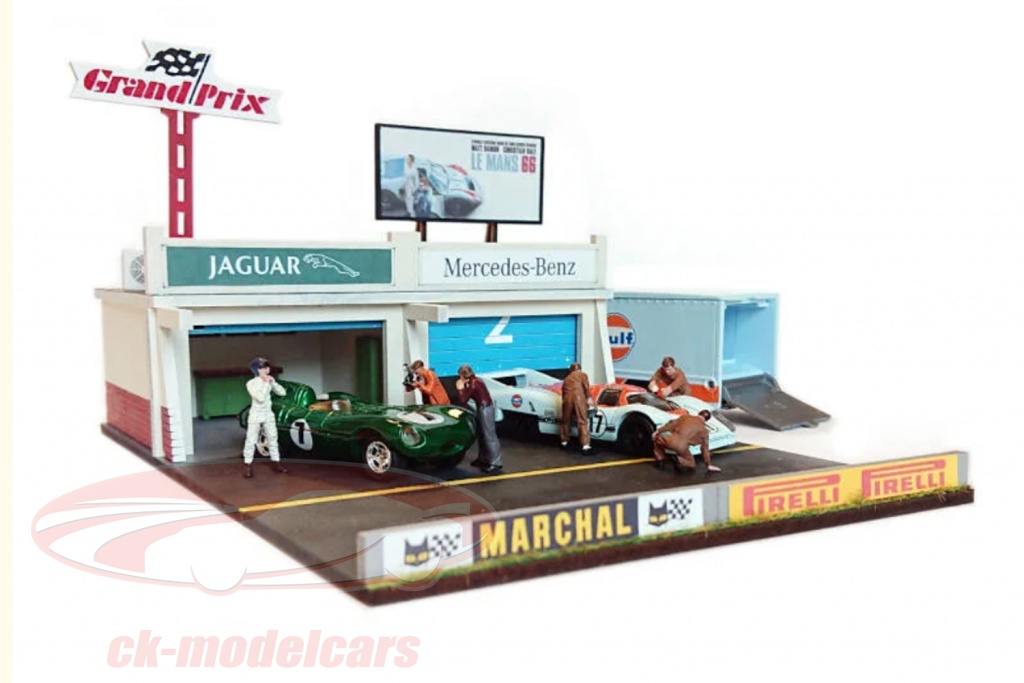 Sjo-Cal 1:64 Pit Garage Diorama Monte Carlo Grand Prix Sjo64006 ...