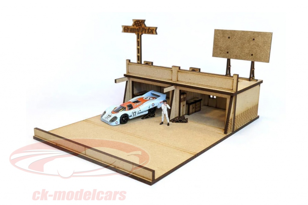 Sjo-Cal 1:64 Pit garage diorama Monte carol Grand Prix Sjo64006 model ...