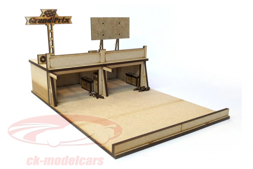 Sjo-Cal 1:64 Pit garage diorama Monte carol Grand Prix Sjo64006 model ...