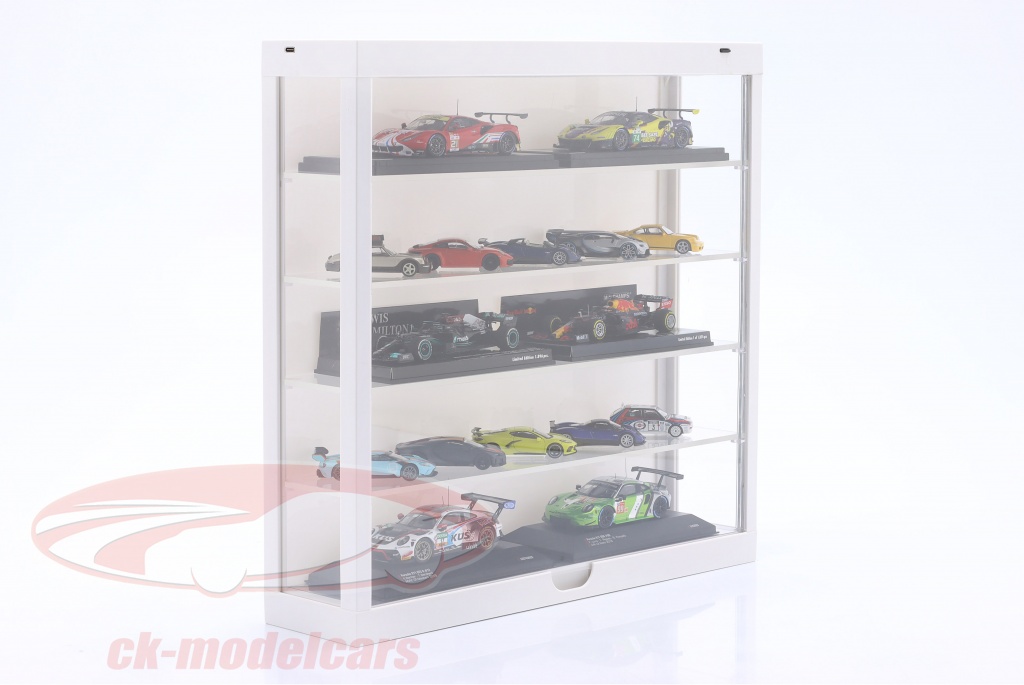 Mostruário LED multicase 5 andares para modelos no escala 1:43 / 1:64 branco Triple9 T9-648850W ...
