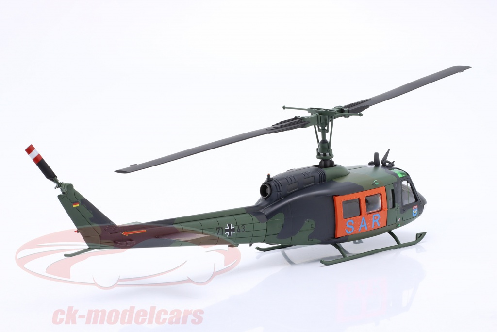 Schuco 1:35 Bell UH 1D ヘリコプター ドイツ人 軍 Bundeswehr "SAR" 緑 / オレンジ ...