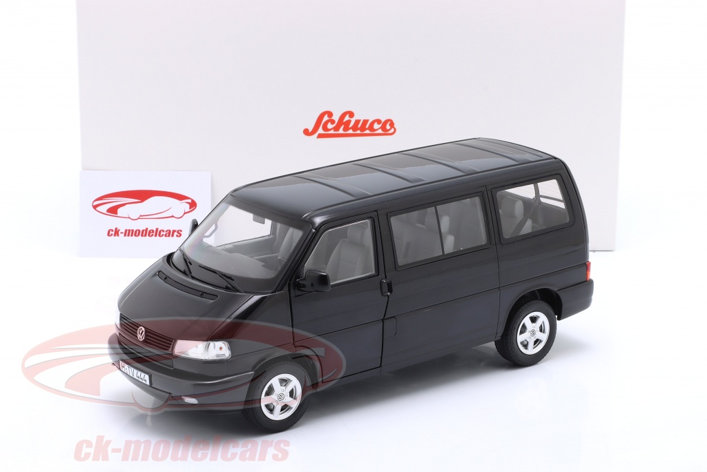 Schuco 1:18 Volkswagen VW T4b Bus Caravelle black metallic 450041600 ...