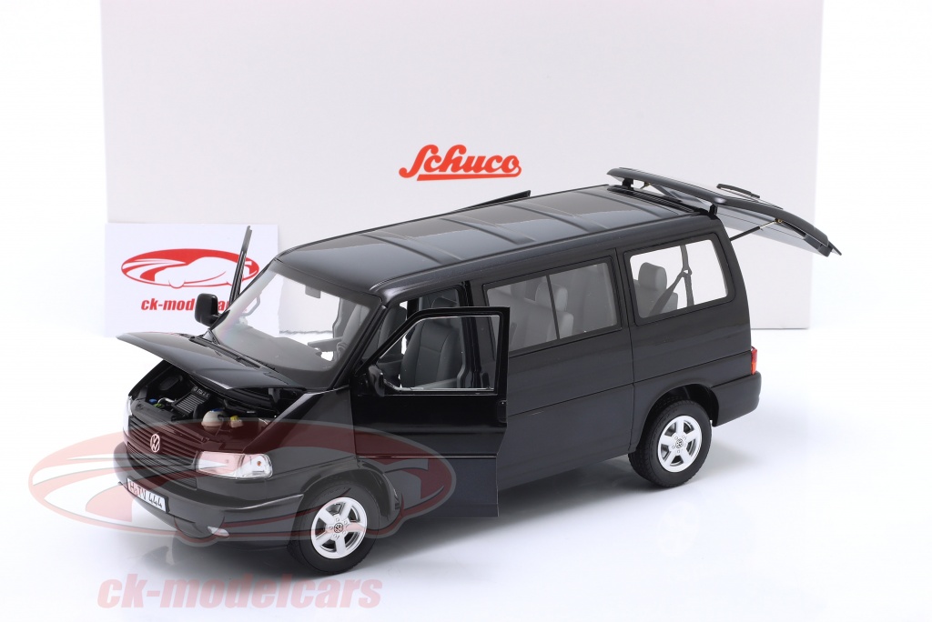 Schuco 1:18 Volkswagen VW T4b Bus Caravelle black metallic 450041600 ...