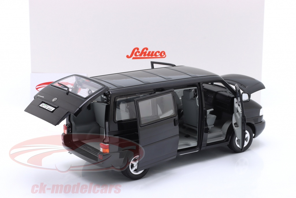 Schuco 1:18 Volkswagen VW T4b Bus Caravelle black metallic 450041600 ...