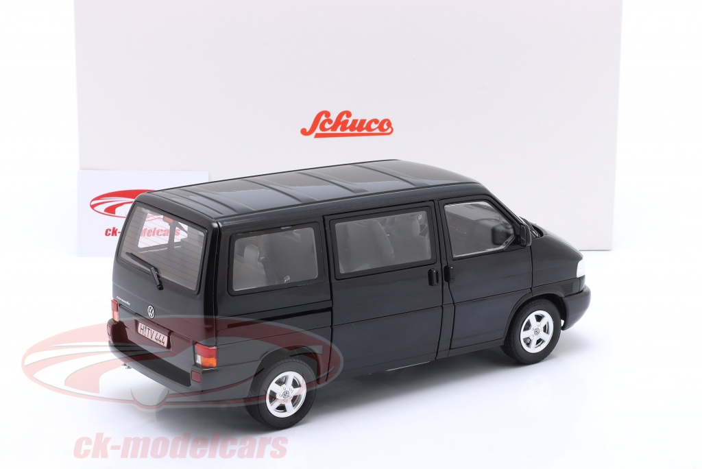 Schuco 1:18 Volkswagen VW T4b Bus Caravelle black metallic 450041600 ...