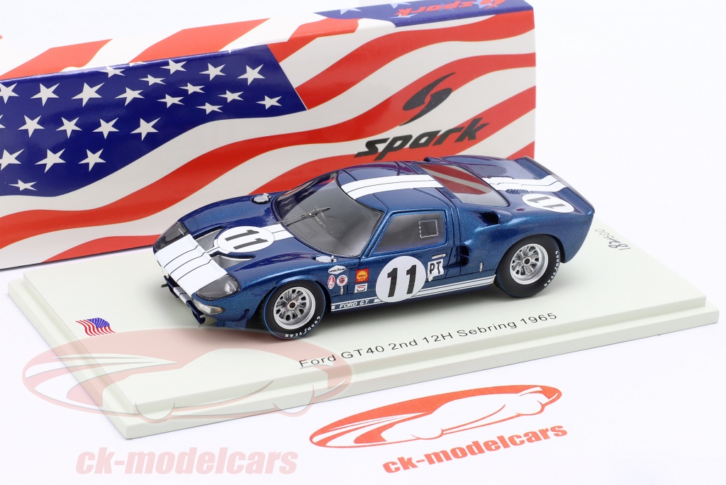Spark 1:43 Ford GT40 #11 2nd 12h Sebring 1965 Miles, McLaren US250 ...
