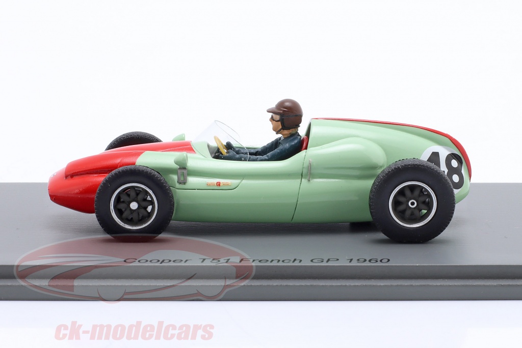 Spark 1:43 Bruce Halford Cooper T51 #48 8th French GP formula 1 1960 ...