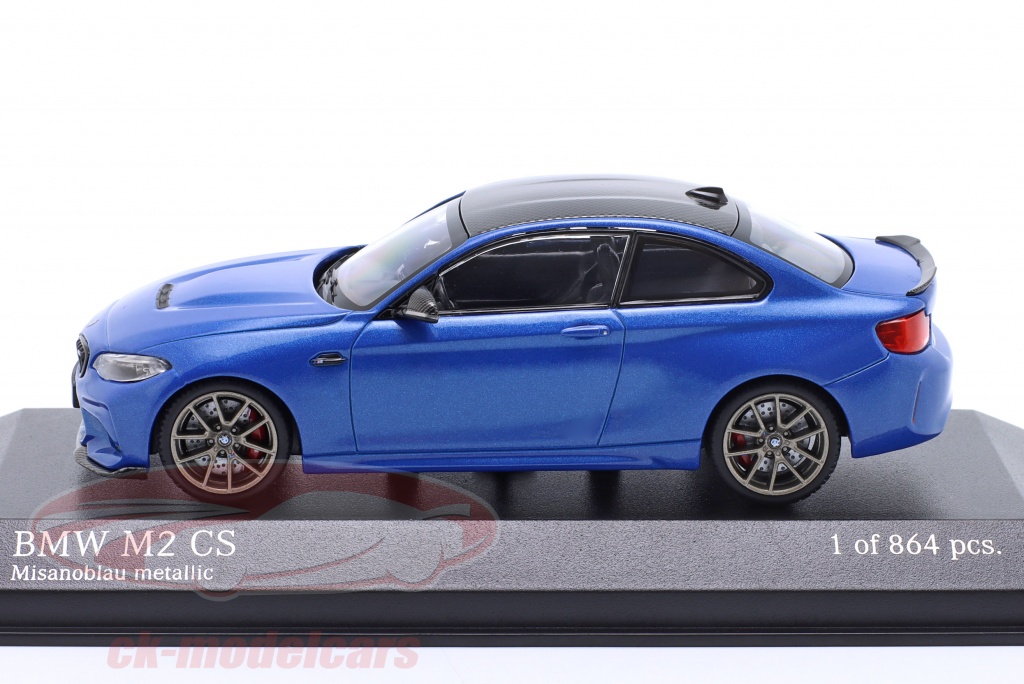 Minichamps 1:43 BMW M2 CS (F87) 2020 Azzurro di Misano metallico / d'oro cerchi 410021025 ...