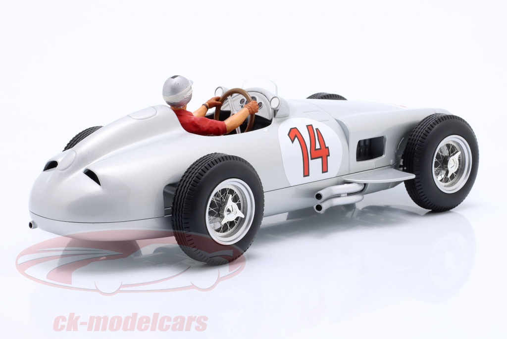 Werk83 1:18 S. Moss Mercedes-Benz W196 #14 2do Bélgica GP fórmula 1 1955 con figura del ...