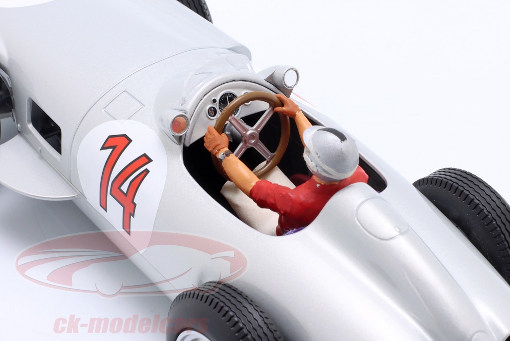 Werk83 1:18 S. Moss Mercedes-Benz W196 #14 2do Bélgica GP fórmula 1 1955 con figura del ...
