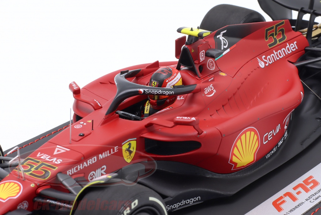 BBR Models 1:18 Carlos Sainz jr. Ferrari F1-75 #55 Australia GP fórmula ...