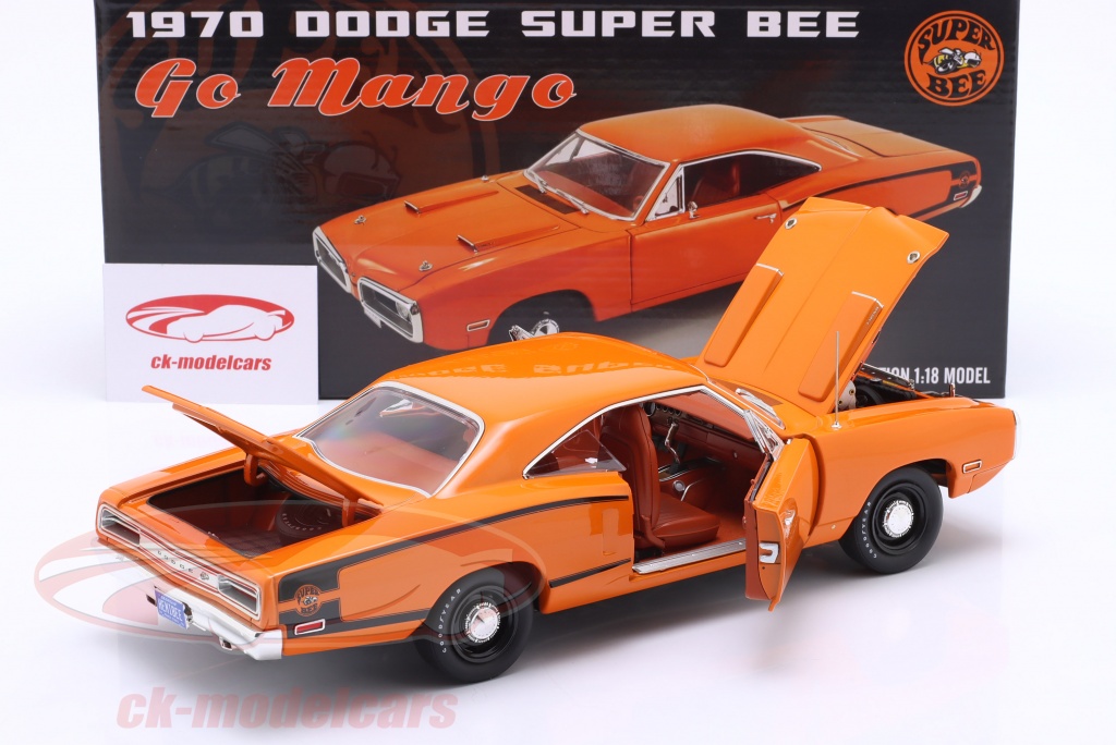 GMP 1:18 Dodge Coronet Super Bee Go Mango 1970 апельсин / черный 18956B ...