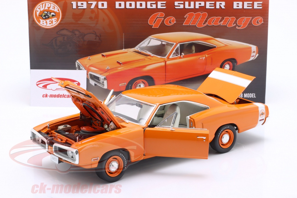 GMP 1:18 Dodge Coronet Super Bee Go Mango 1970 橙子 / 白色的 18956 模型 汽车 ...