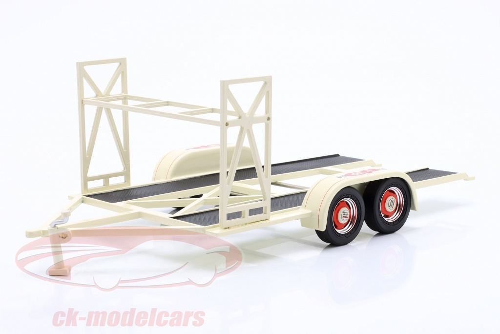 GMP 1:18 Tandem Car Trailer Holman Moody cream white 18995 model car ...