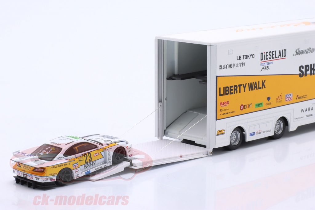 True Scale 1:64 Mercedes-Benz Actros racertransporter LB Racing med ...